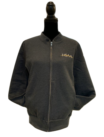 *SALE* Full Zip Crew Neck - Grey – HSAA Store